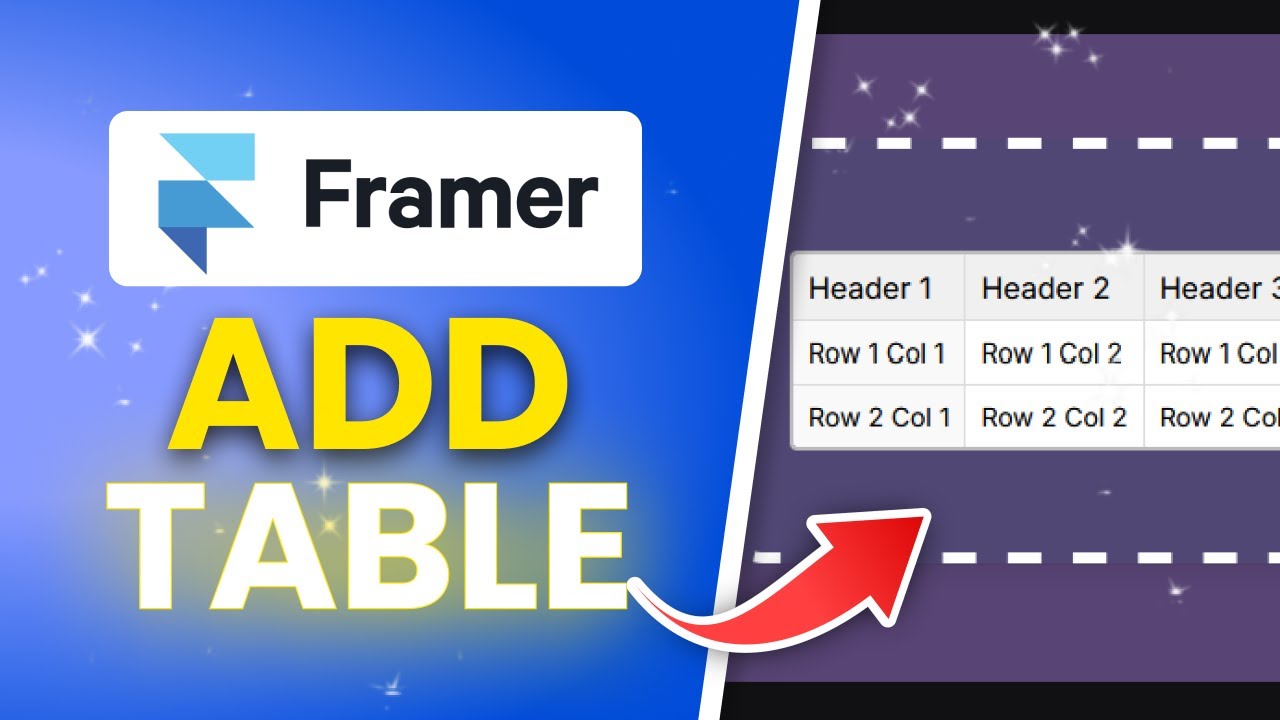 How To Add Table In Framer (Full Guide) - YouTube