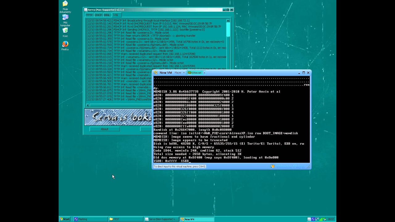 boot XP from LAN - YouTube