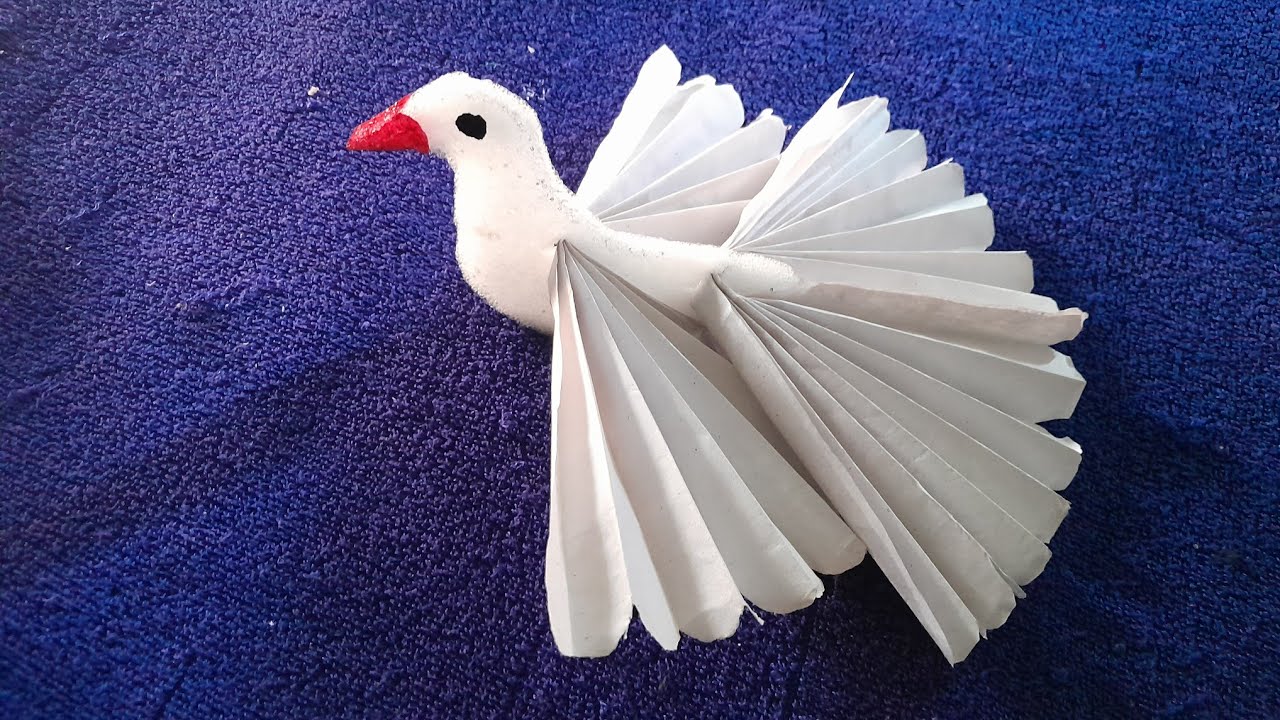 How to make paper Bird? //Diy paper crafts //Paper Bird making easy ...
