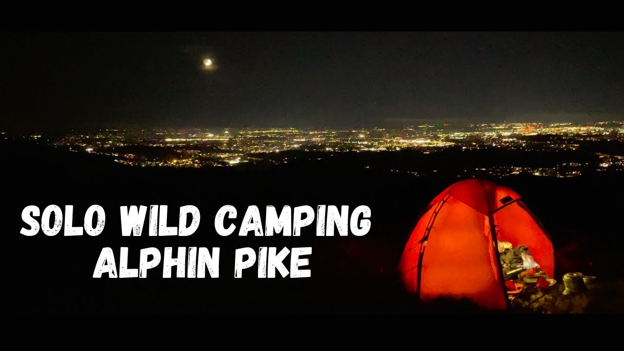 Solo Wild Camping • Alphin Pike • Sunset • Night views of Manchester ...