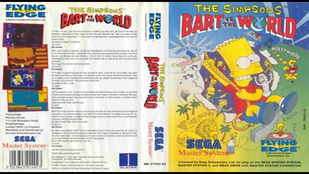 The Simpsons - Bart vs. The World Game Genie (Master System) - YouTube