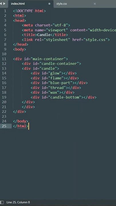 Candle Animation | HTML & CSS - YouTube