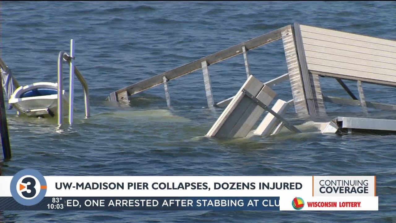 Pier collapses at Memorial Union Terrace, sending dozens into Lake ...