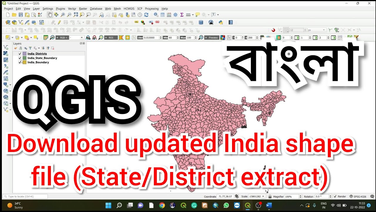 How To Download Free Rs Gis Shapefiles Diva Gis India Shapefile Including J And K And Ladakh