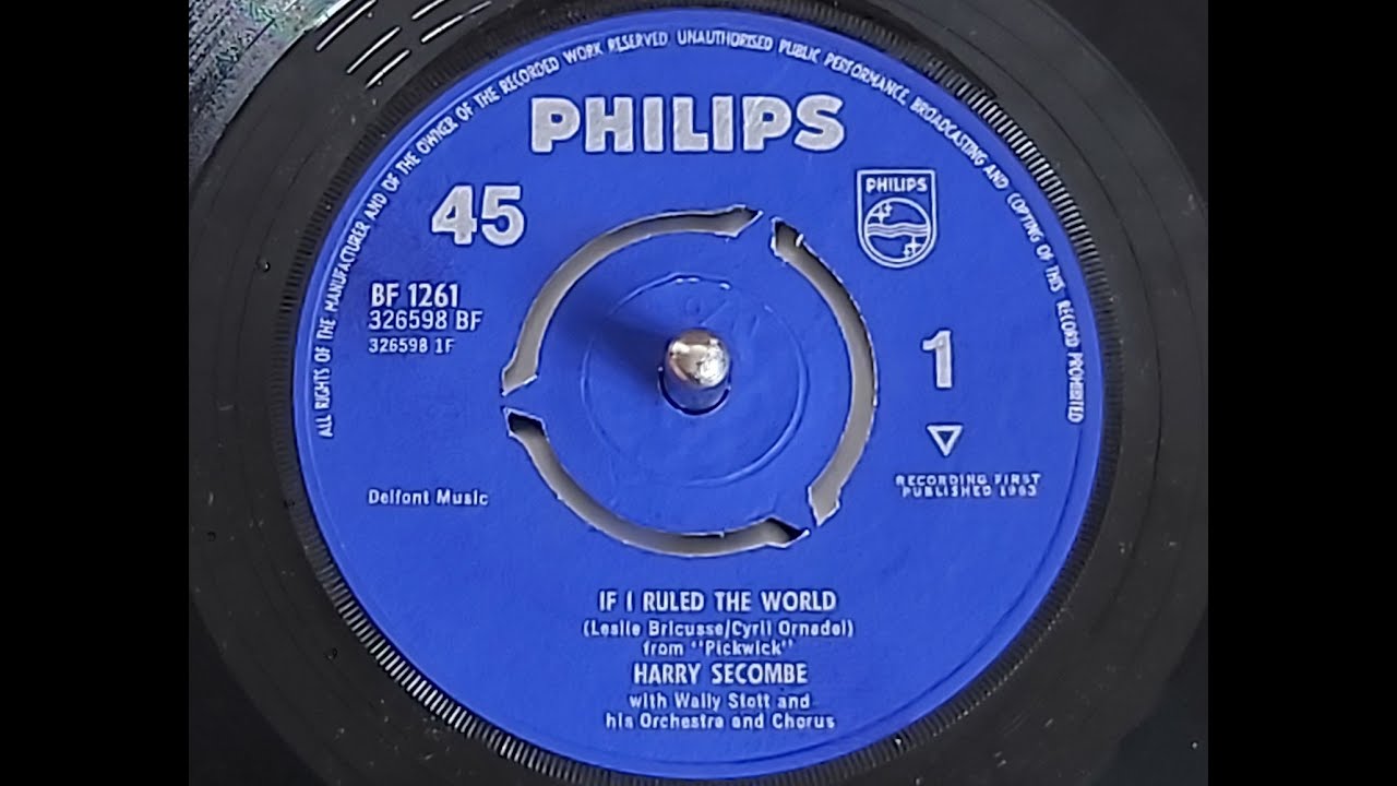 Harry Secombe 'If I Ruled The World' 1963 45 rpm - YouTube