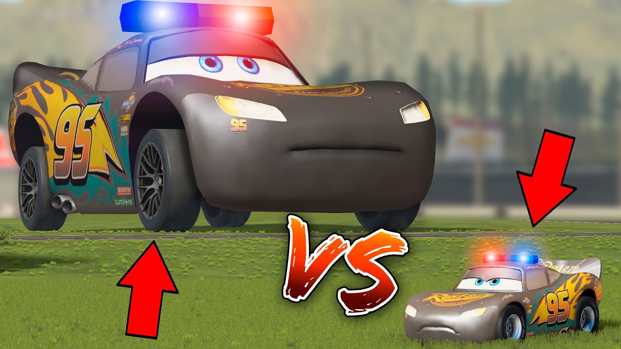 Big Lightning Mcqueen Police VS Small Lightning Mcqueen Police - which ...