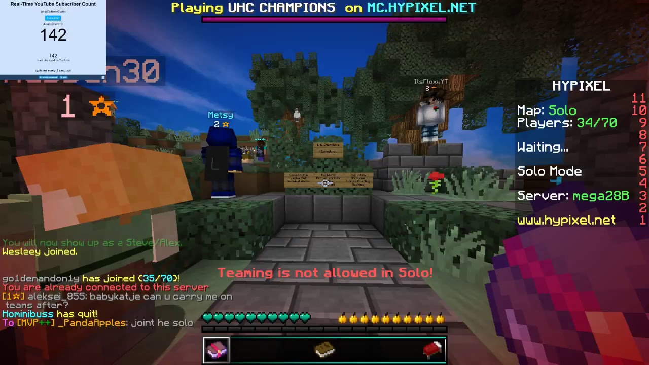 hypixel solo uhc - grind to 9 star - YouTube
