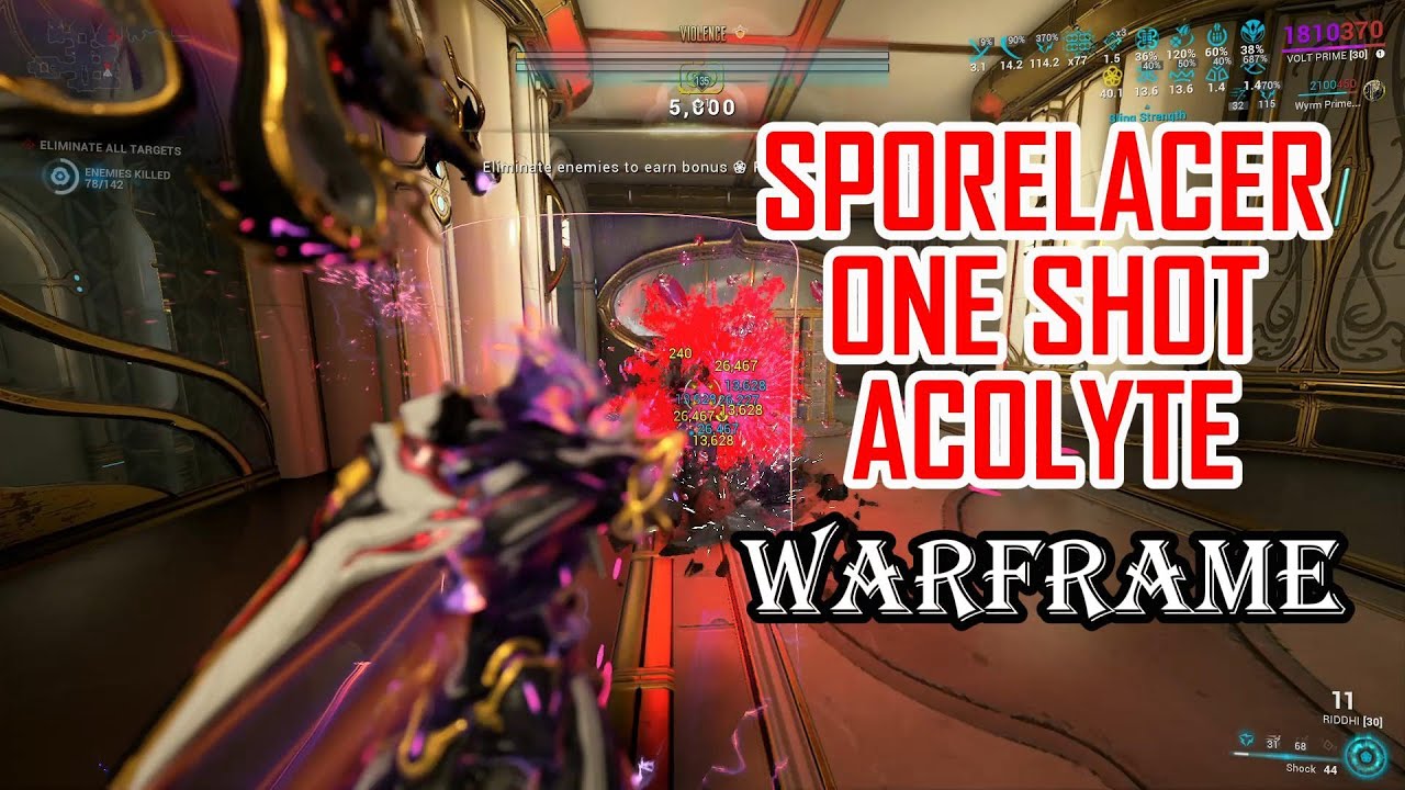 WARFRAME - SPORELACER SMASHING ACOLYTE 2024 | ONE SHOT an ACOLYTE - YouTube