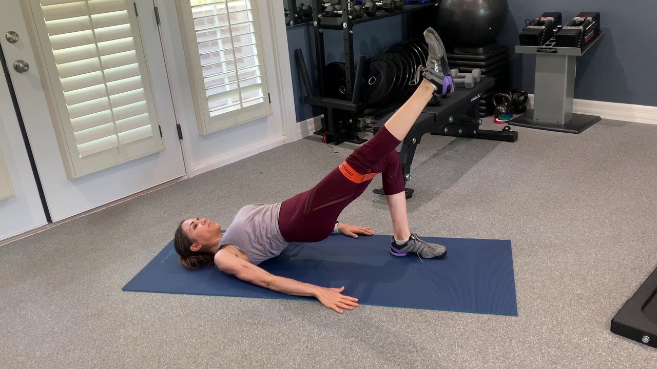 Single leg banded bridge hold - YouTube