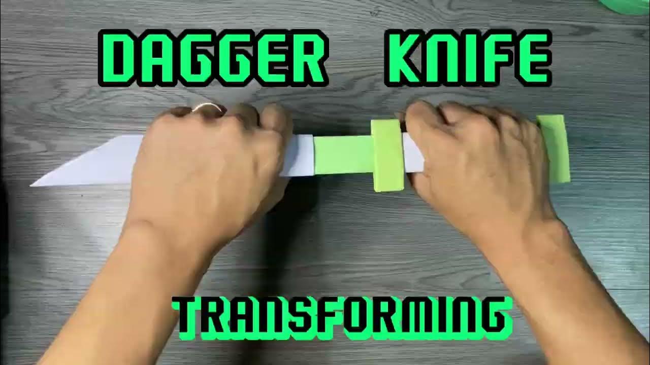 How To Make Paper Dagger & Transforming Paper Knife - Origami DIY #14 - YouTube