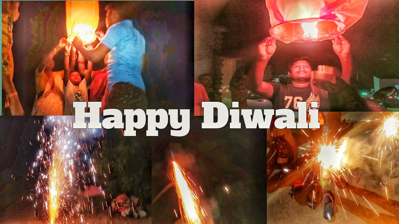 diwali celebration at night diwali patakha skyshot rocket anar diwali ...