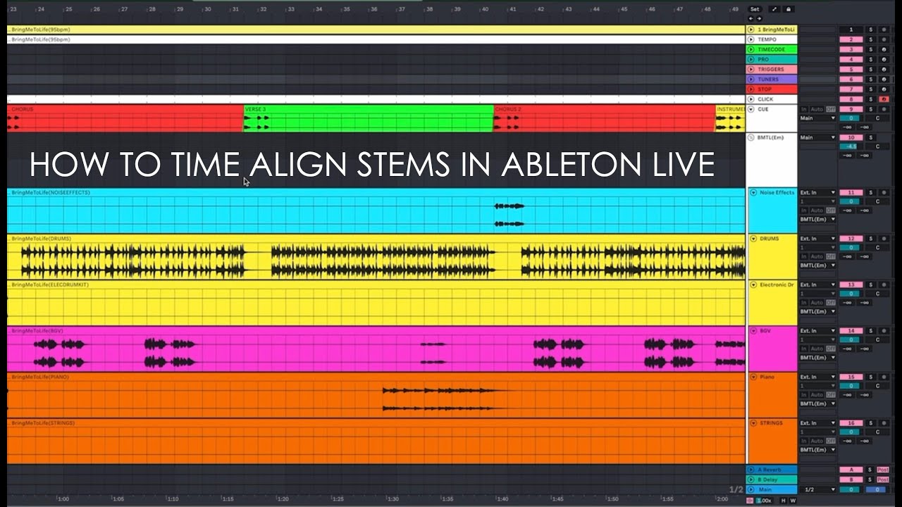 How To Time Align Stems - YouTube