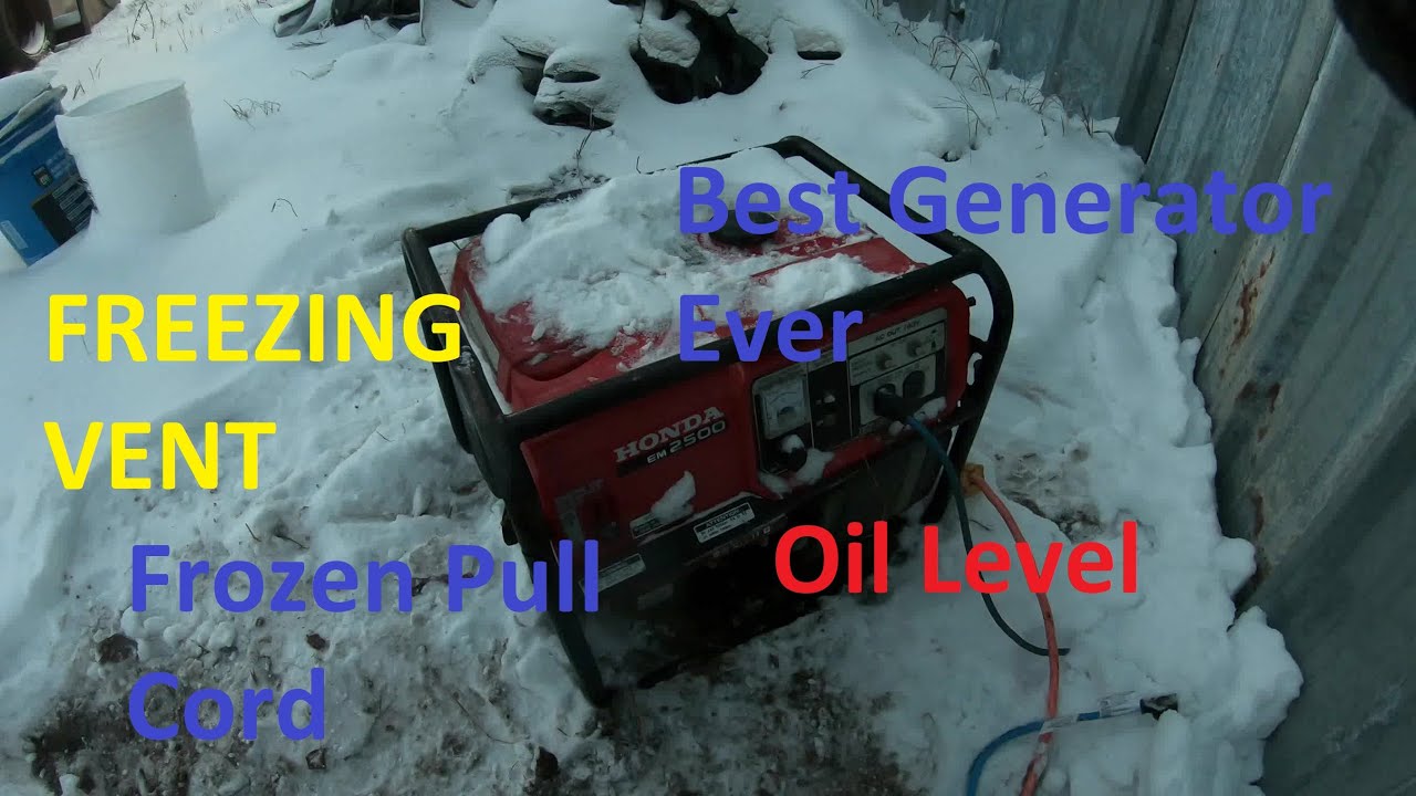 Running A Generator in Extreme Cold - YouTube