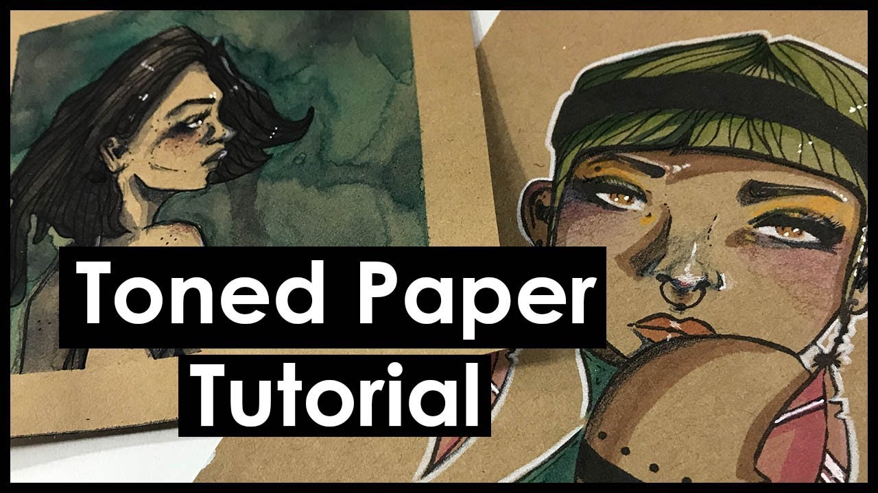 How to Draw on Tan Toned Paper | Digistamp Coloring Tutorial - YouTube
