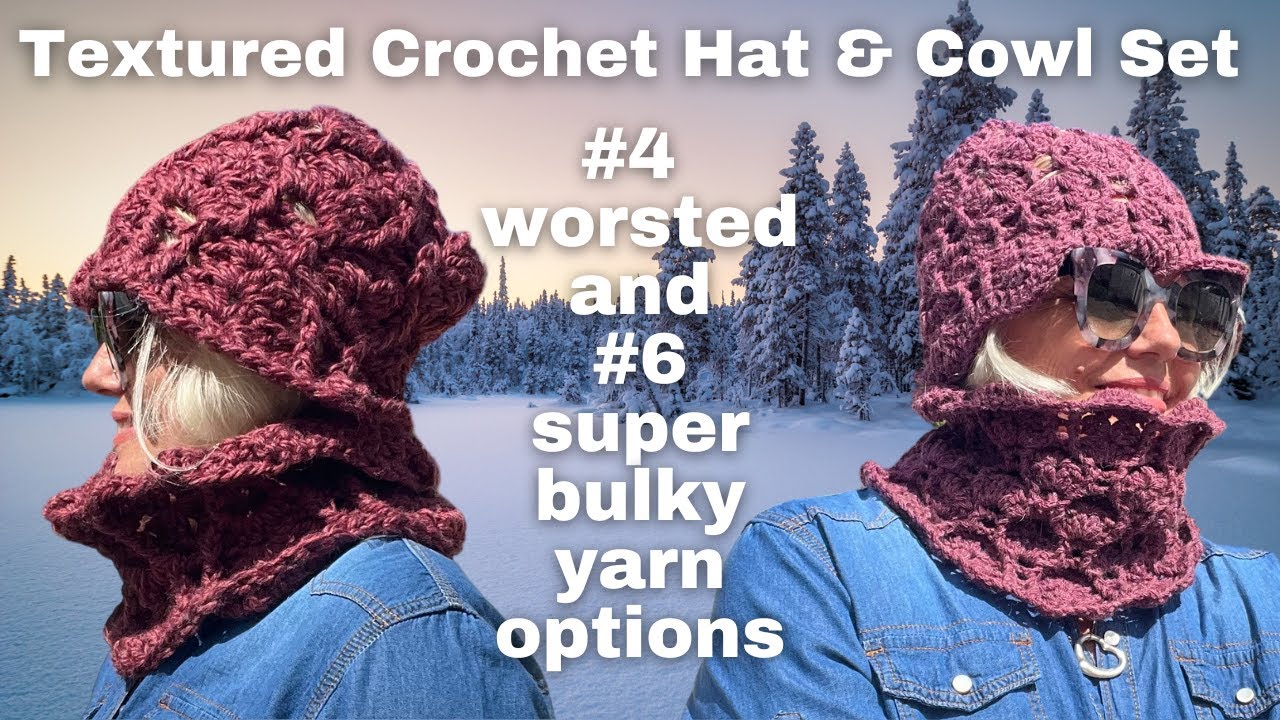 Honey Rose Textured Crochet Hat Video Easy for Beginners Quick in Super ...