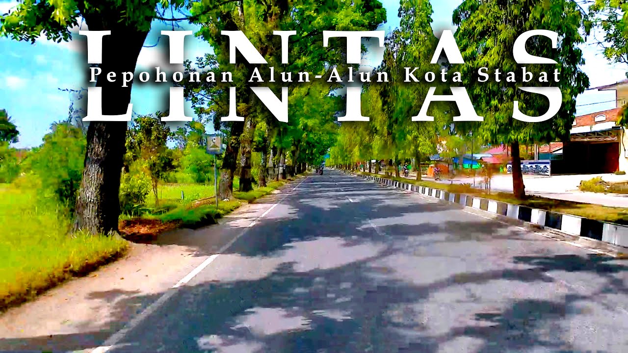 Keliling Alun-Alun Kota Stabat Dibawah Rindangnya Pepohonan | #motovlog ...