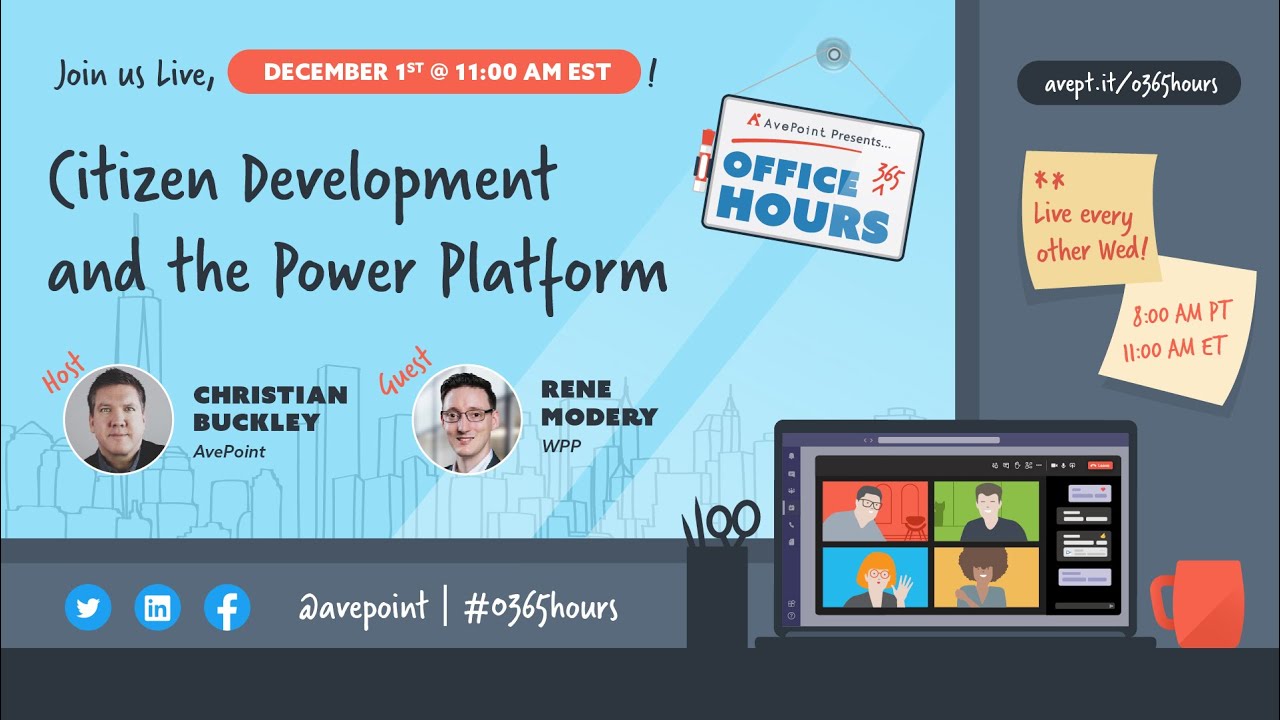 #O365Hours : Citizen Development and the Power Platform - YouTube