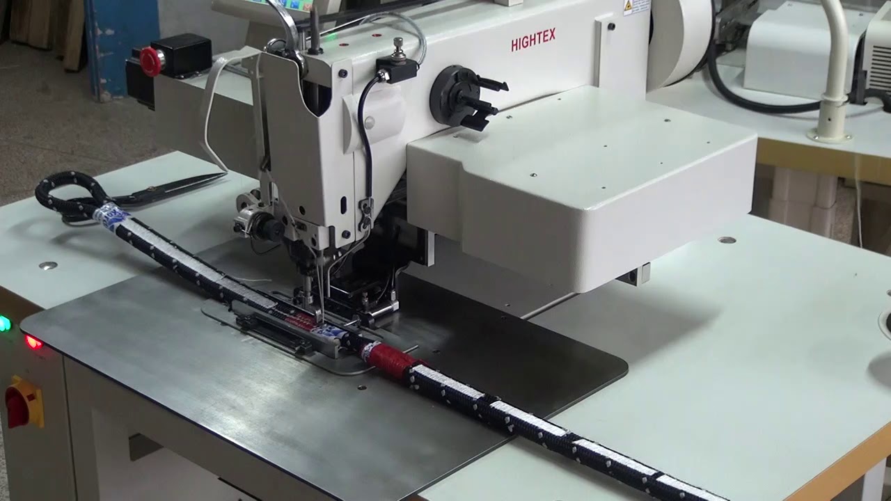 733PLC Splicing hard rope (Dyneema) by automatic sewing machine - YouTube