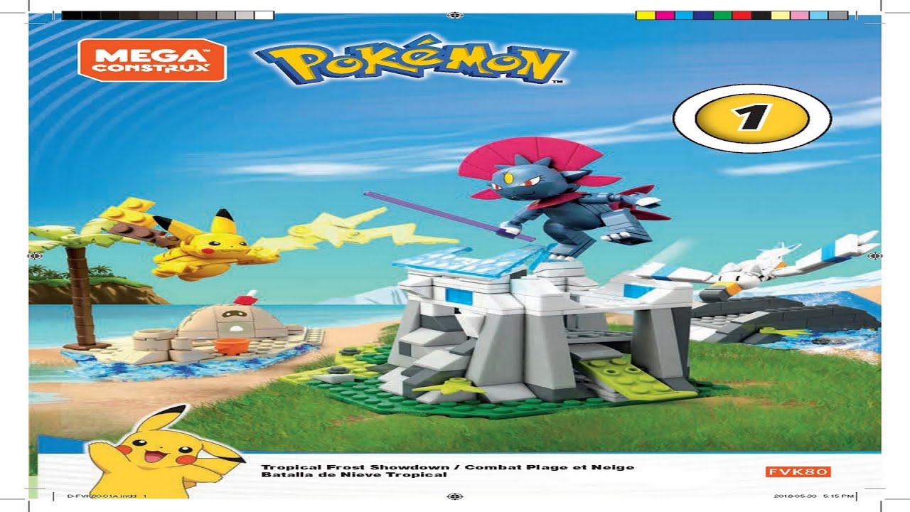 Mega Construx Instructions | Pokemon | FVK80 | Tropical Frost Showdown ...