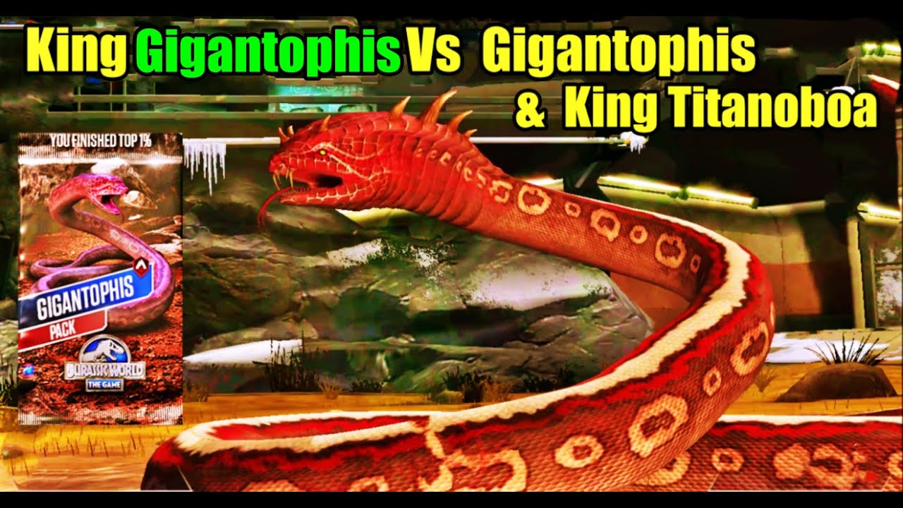 Gigantophis Vs King Titanoboa in Jurassic World - The Game - YouTube