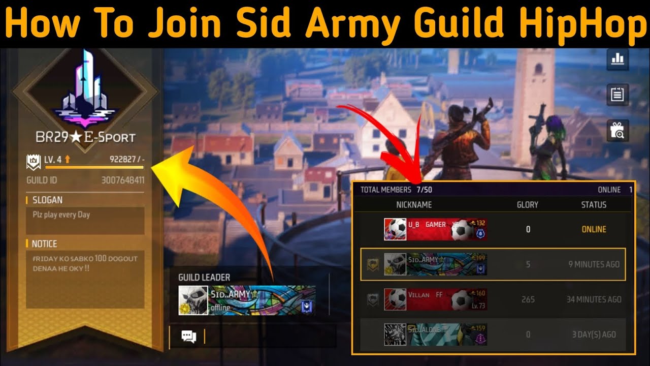 How To Join SiDaRmY Hip Hop Guild #100K Sid Army Season 2 Guild 😊 # ...