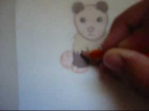 How to draw a webkinz opossum - YouTube