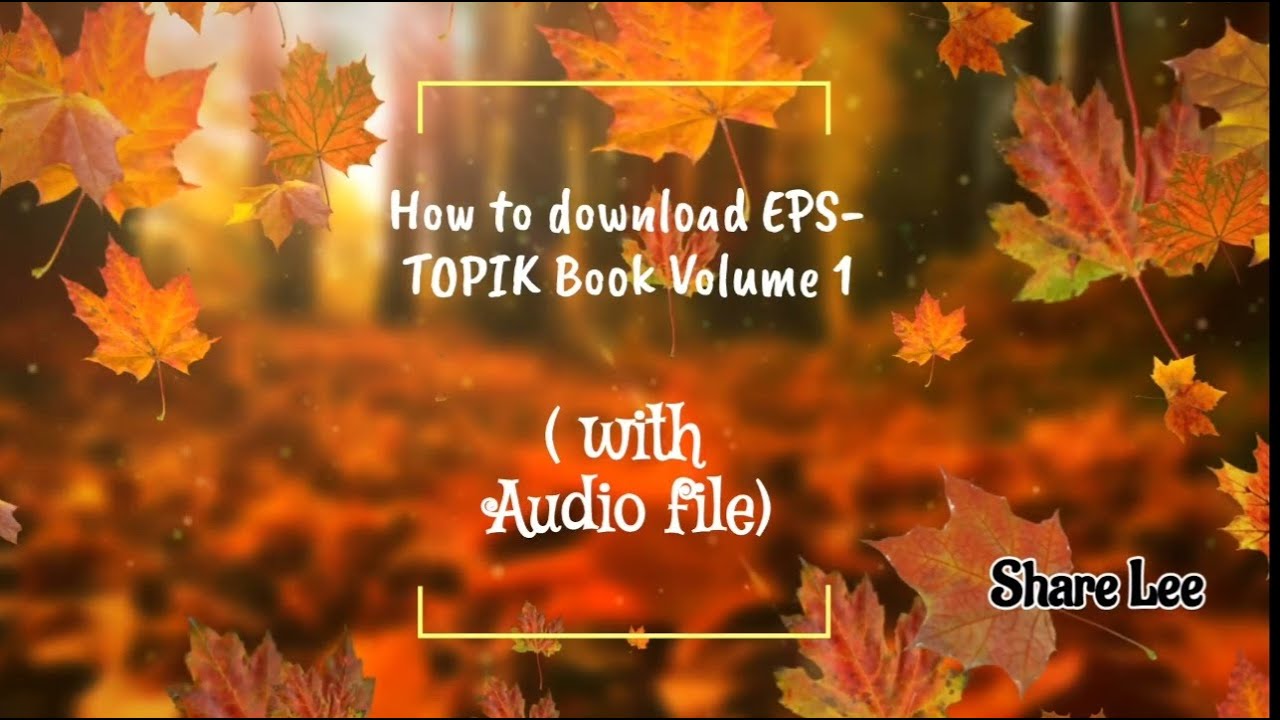 #Download EPS TOPIK Book 1 #Audio files - YouTube