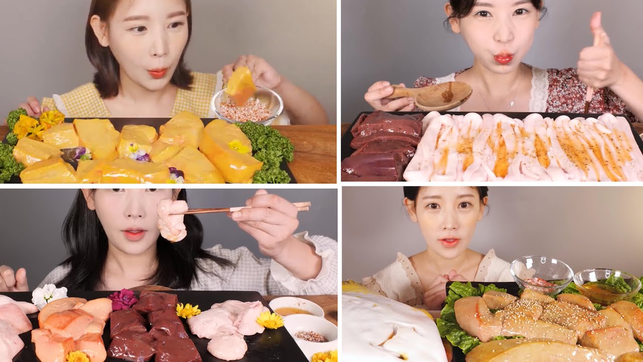 MUKBANG RAW LIVER ASMR/ Tổng hợp mukbang gan sống- MukbangNight - YouTube