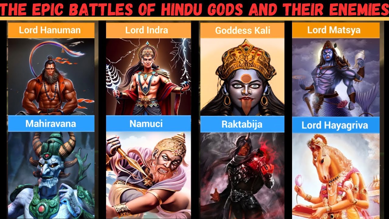 Hindu Gods 🔱And Their Enemies👿 | The Epic Battles Between Gods & Evil ...