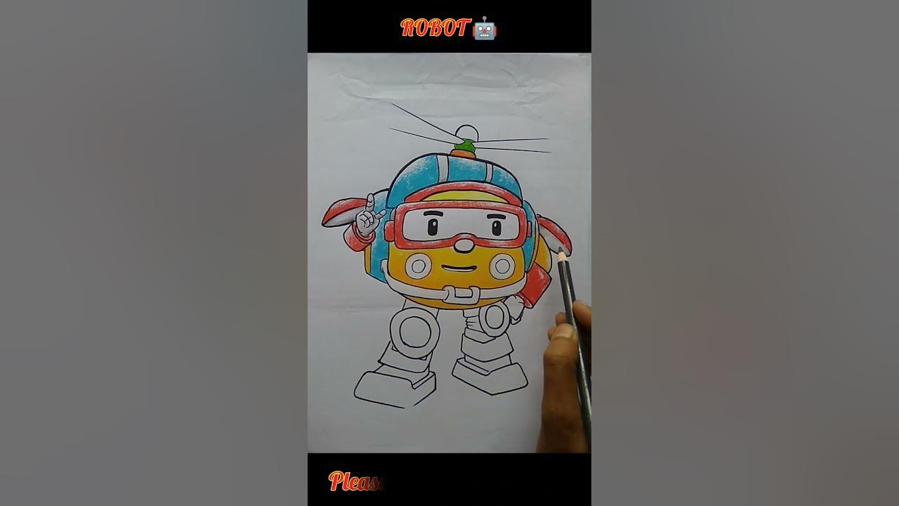 how to draw bot // how to draw robot #robot - YouTube