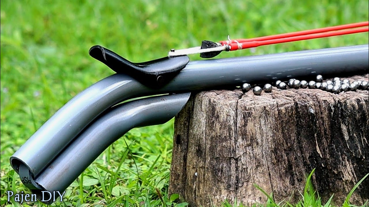 DIY Slingshot - Amazing Technology Powerful PVC Slingshot - YouTube