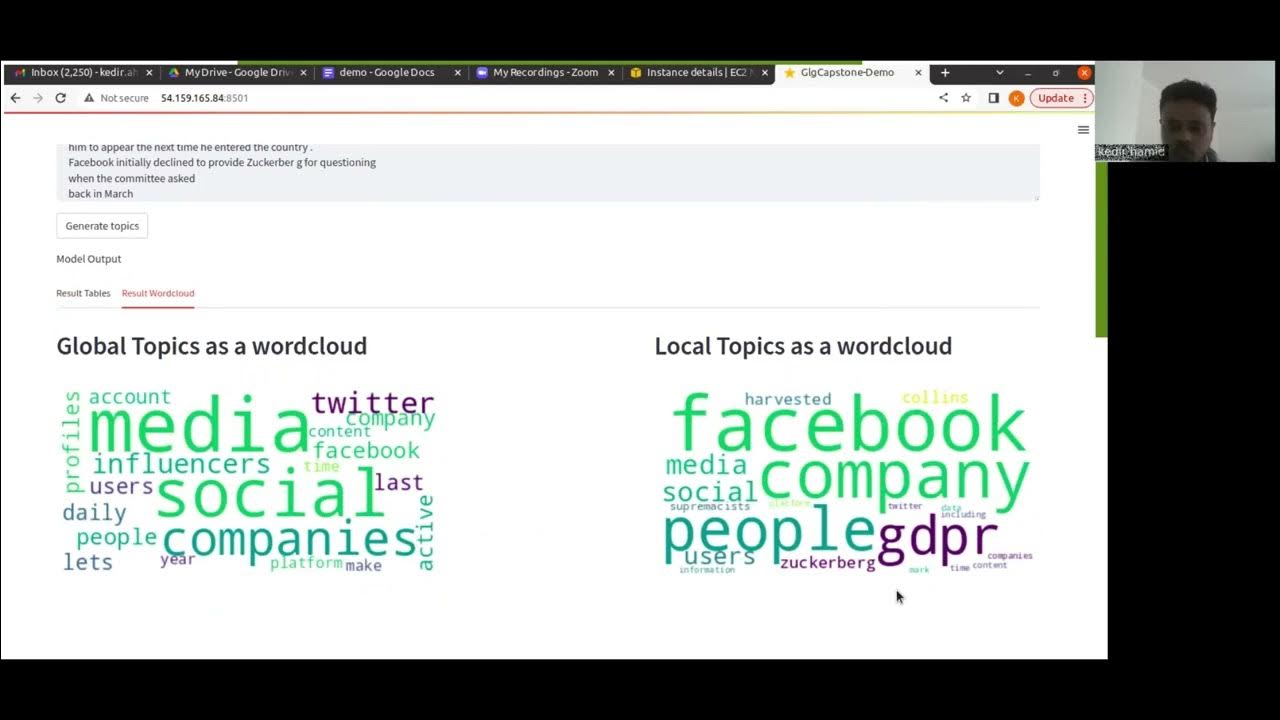 Hierarchical Topic Modeling and Named Entity Recognition demo - YouTube
