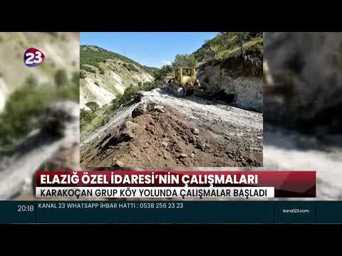 İL ÖZEL İDARESİ, KARAKOÇAN GRUP KÖY YOLUNDA ASFALTLAMA ÖNCESİ YOL GENİŞLETME ÇALIŞMASI YAPIYOR