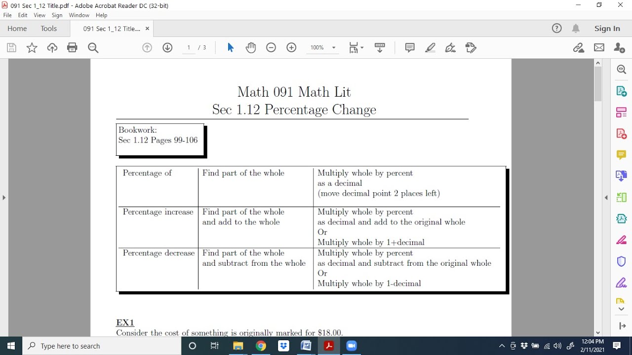 Math 091 Sec 1 12 - YouTube