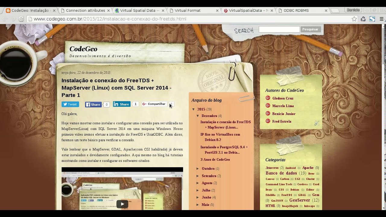 Instalação E Conexão Do Freetds Mapserver Linux Com Sql Server 2014 Parte 2 Youtube