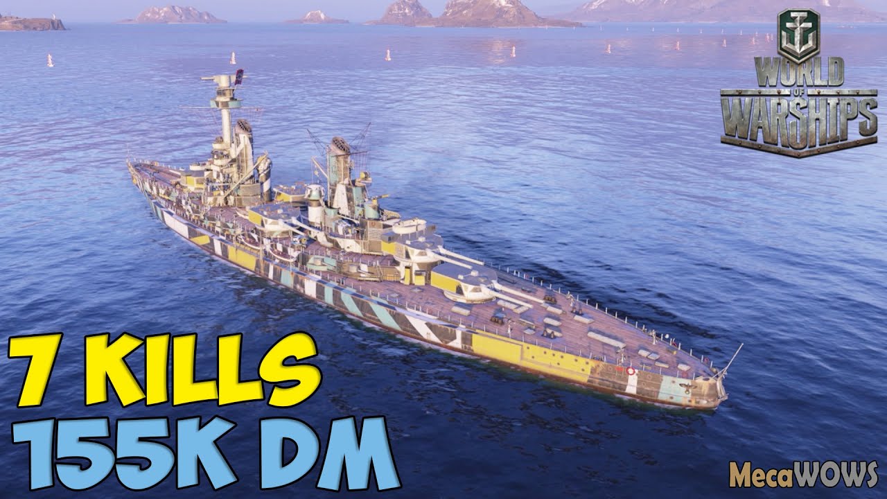 World of WarShips | Kaiser | 7 KILLS | 155K Damage - Replay Gameplay 4K ...