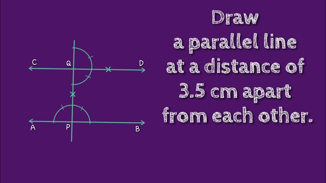 How To Draw A Parallel Line At A Distance Of 3 5 Cm From Each Other How To Draw A Parallel Line At A Distance Of 3 5 Cm From Each Other