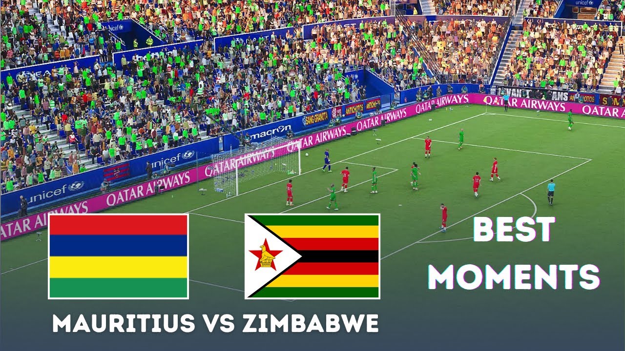 Zimbabwe vs Mauritius | Best Moment | Realistic Simulation | eFootball ...
