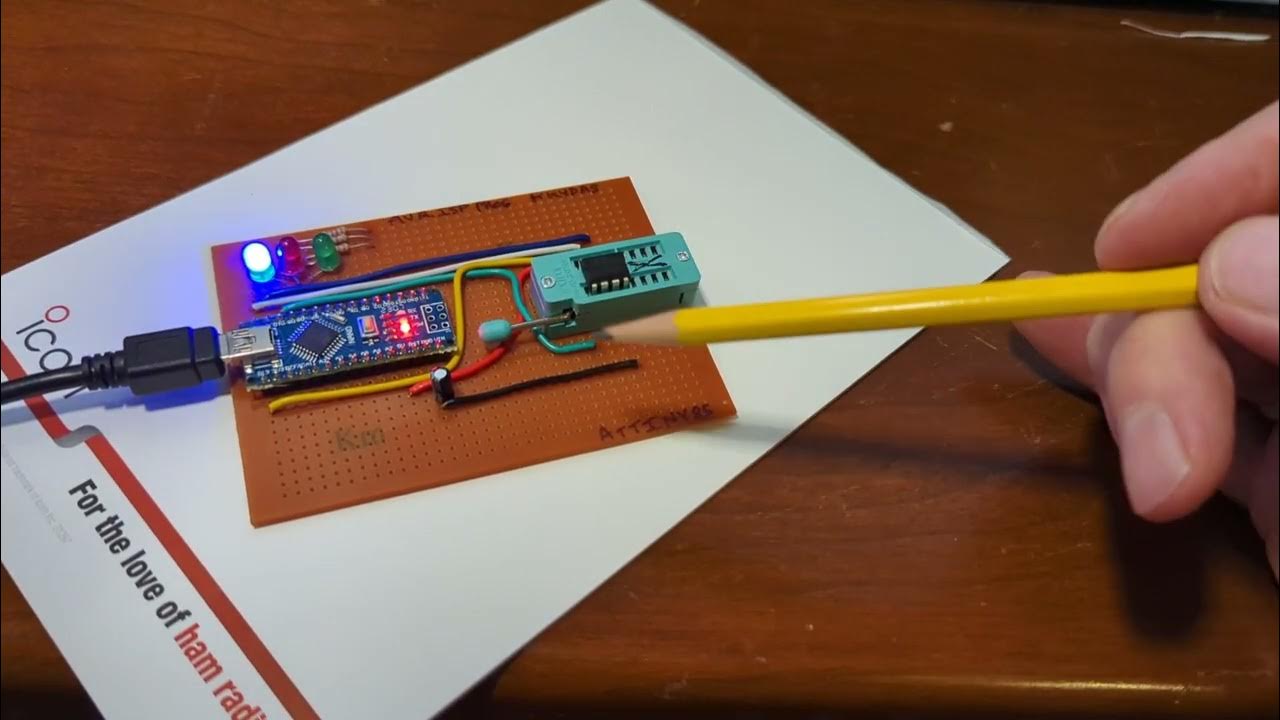 KK4DAS ISP Nano ATTINY85 ISP Programmer Demo - YouTube