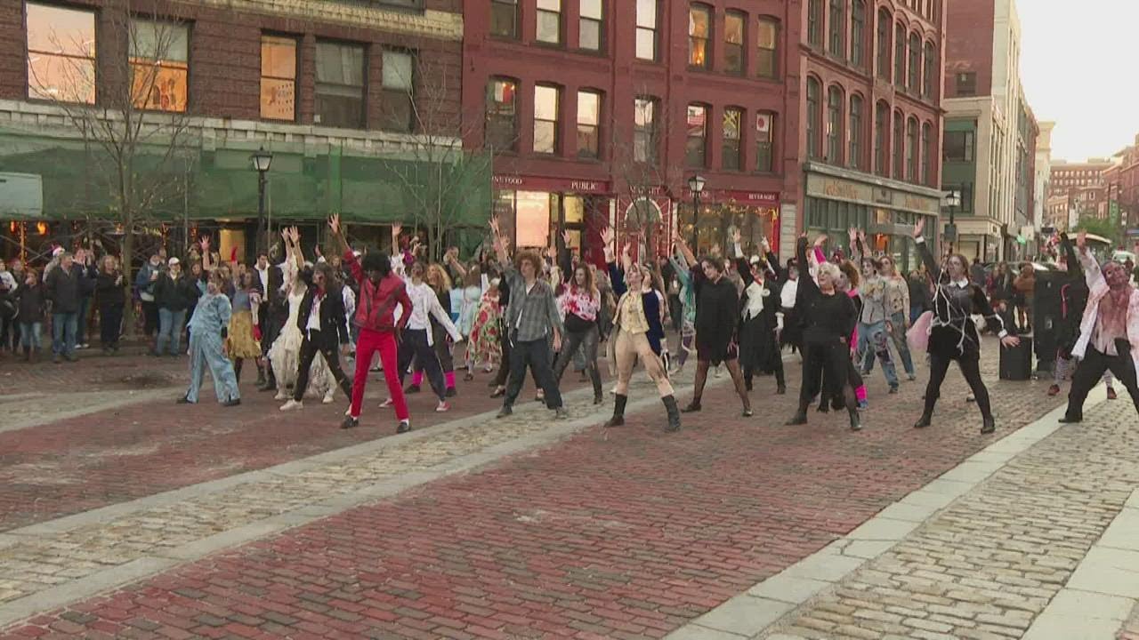 Zombies make Monument Square their dance floor in annual flash mob ...