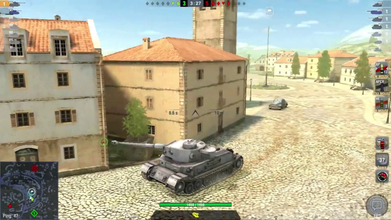 World of tanks Blitz : Tiger P sidescraping, bounces and making fair ...