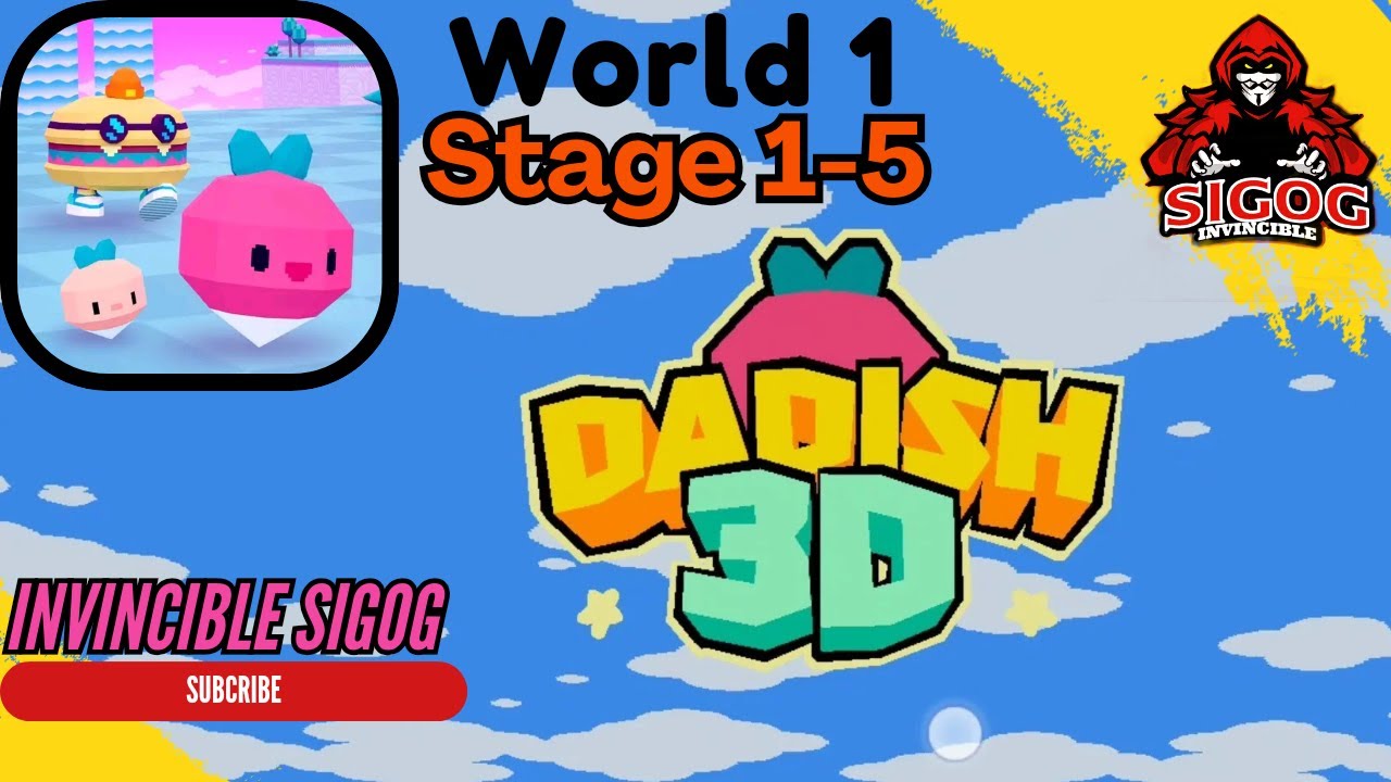 Dadish 3D World 1 Stage 1-5 | Dadish 3D Level 1,2,3,4,5 | Dadish ...