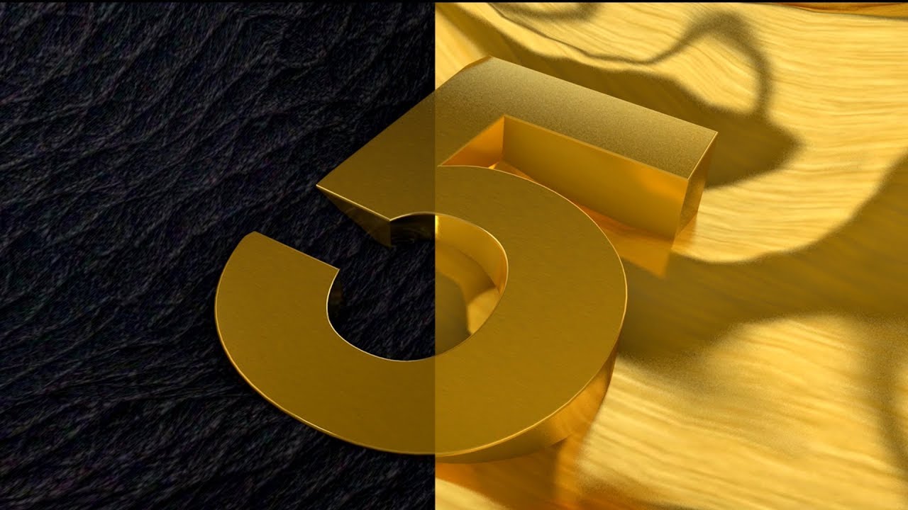 Cinema 4d speed art : Gold material - YouTube