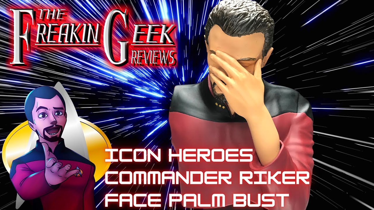 Icon Heroes Star Trek TNG COMMANDER RIKER FACE PALM MINI BUST: EmGo's ...