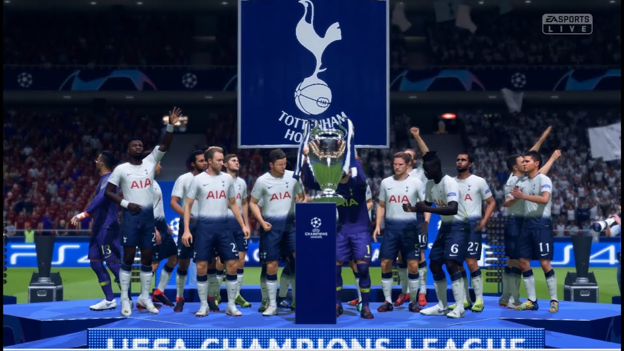 Tottenham Celebration after winning champions league final - YouTube