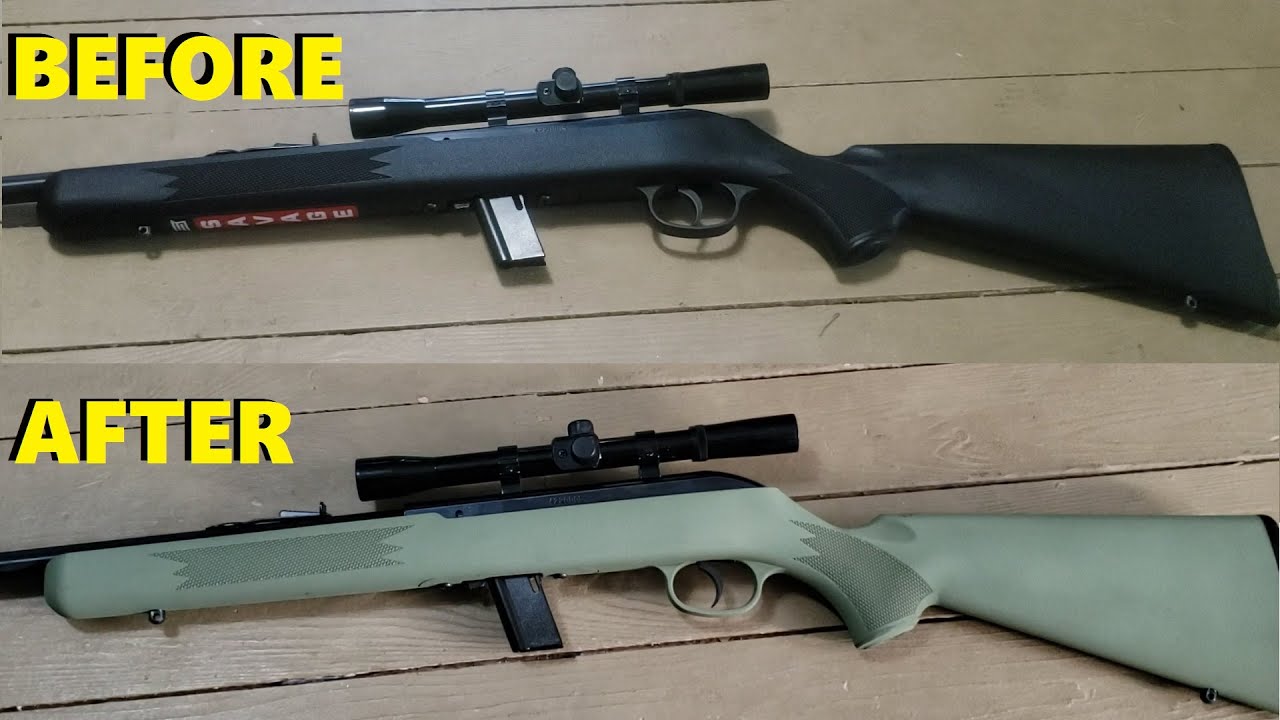 Spray Painting My Savage 64f Rifle Stock! | ARMY GREEN - YouTube