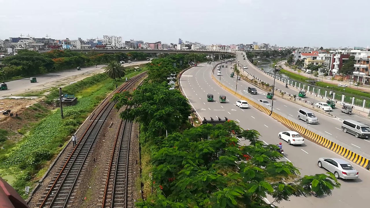 Beautiful Kuril Flyover Bridge Area Road View Dhaka Bangladesh || Dhaka ...