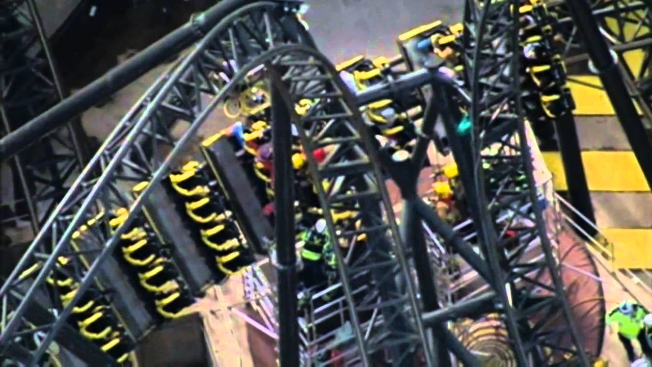 Alton Towers crash: Aerials show emergency services at The Smiler - YouTube