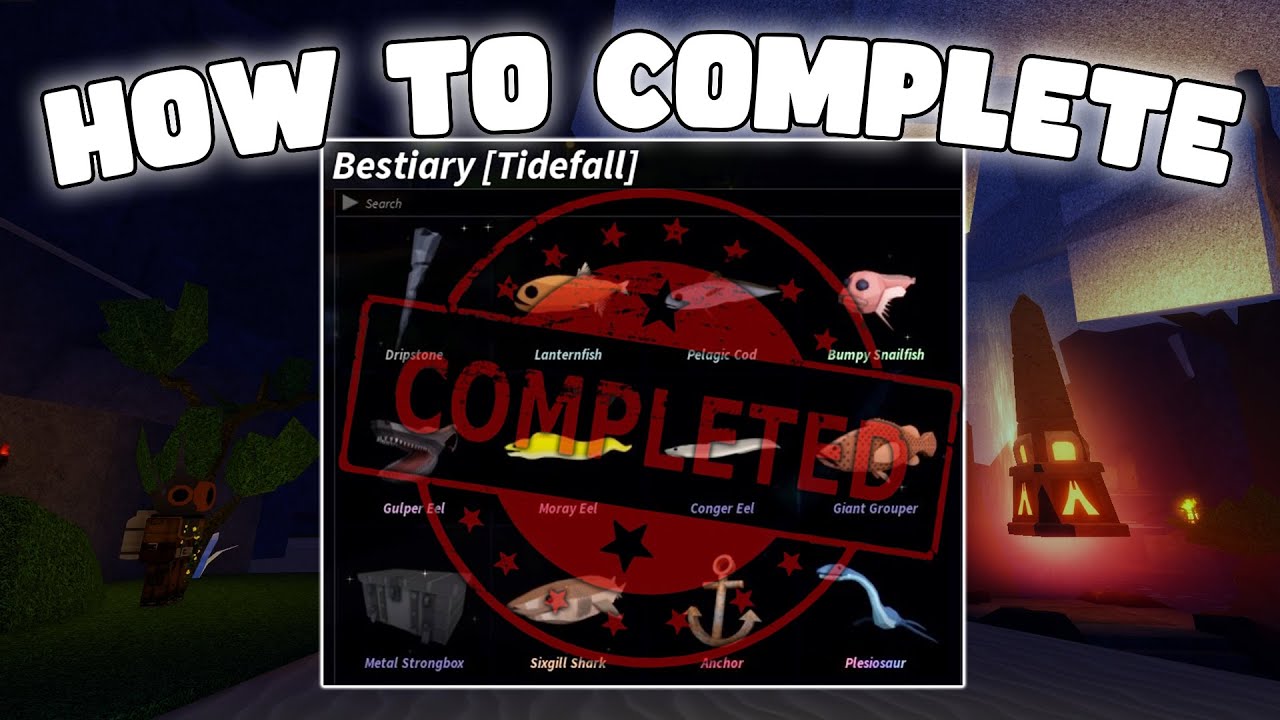 (GUIDE) BESTIARY: TIDEFALL - FISCH - YouTube