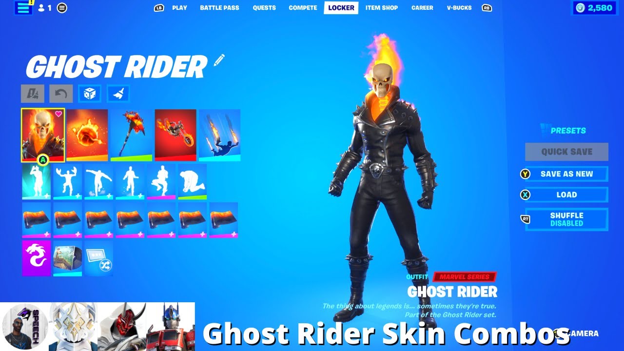 Ghost Rider Skin Combos (Fortnite Battle Royale) - YouTube